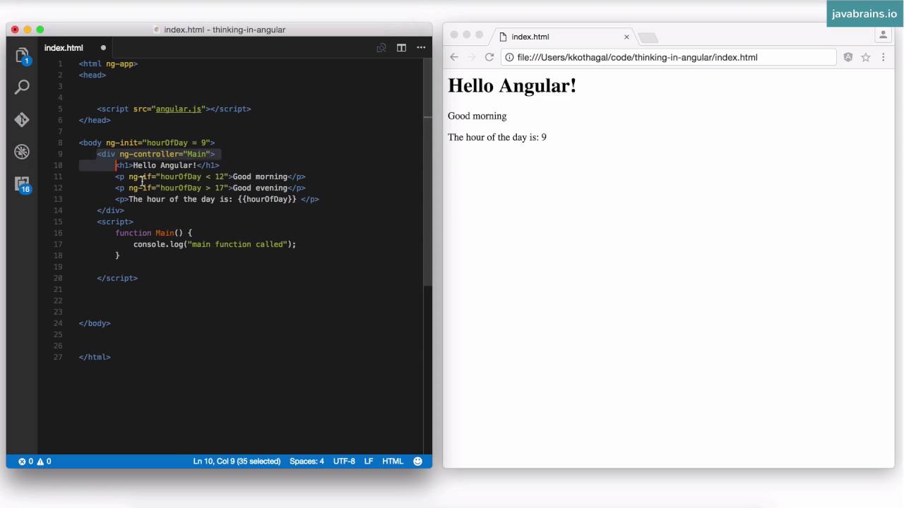 Thinking in Angular1 16 - Introducing the Angular Controller