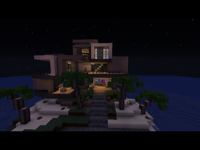 Minecraft Modern Island House Minecraft Map