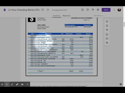 2.1 Reading Bank Statement