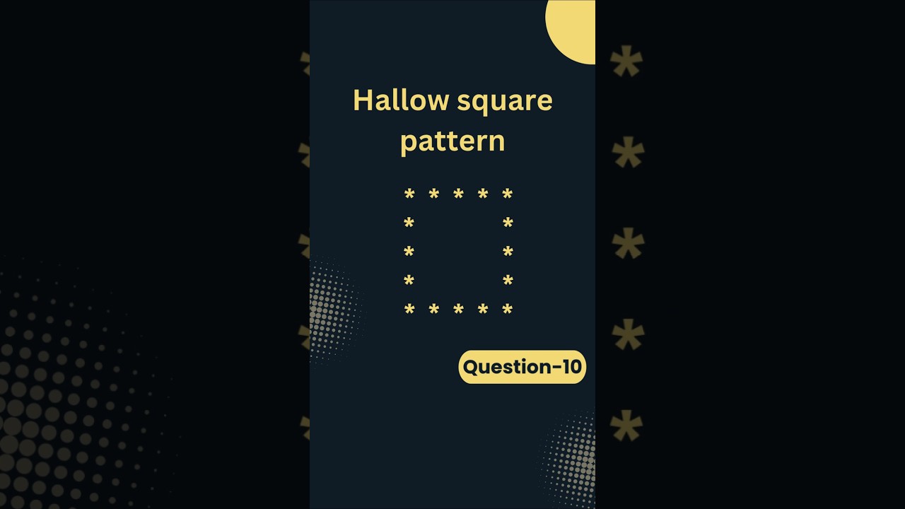 hallow square pattern#python#pythonbuzz