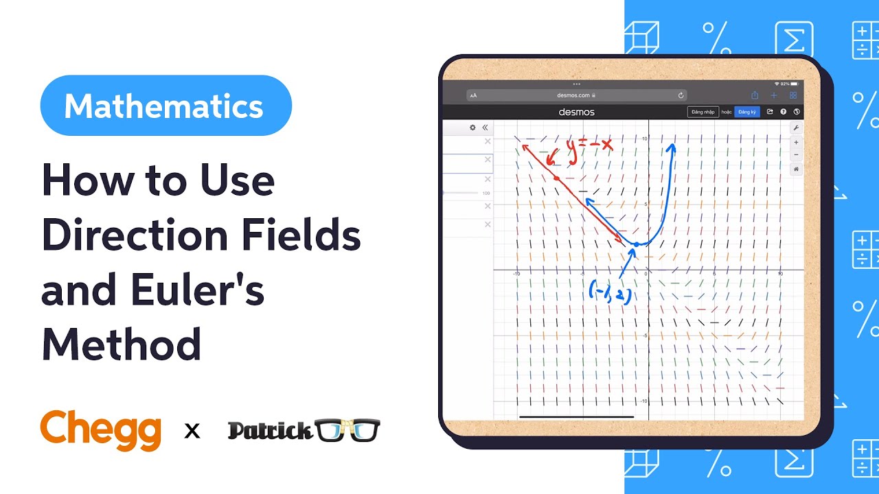 How to Use Direction Fields and Euler's Method Ft. PatrickJMT