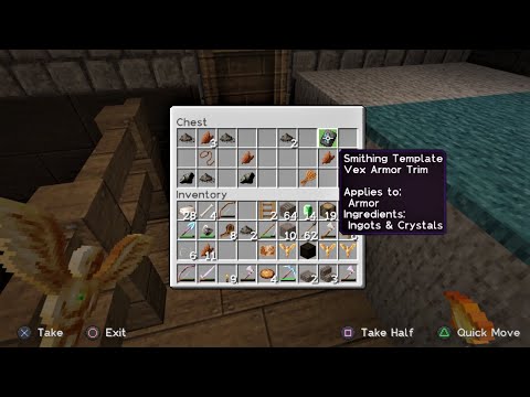 Minecraft Ep.29 Smithing Template Vex Armor Trim in Woodland Mansion (Update 1.20.1 Bedrock)