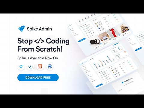 Spike Tailwind CSS Free Template Overview