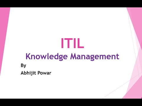 Knowledge Management in ITIL