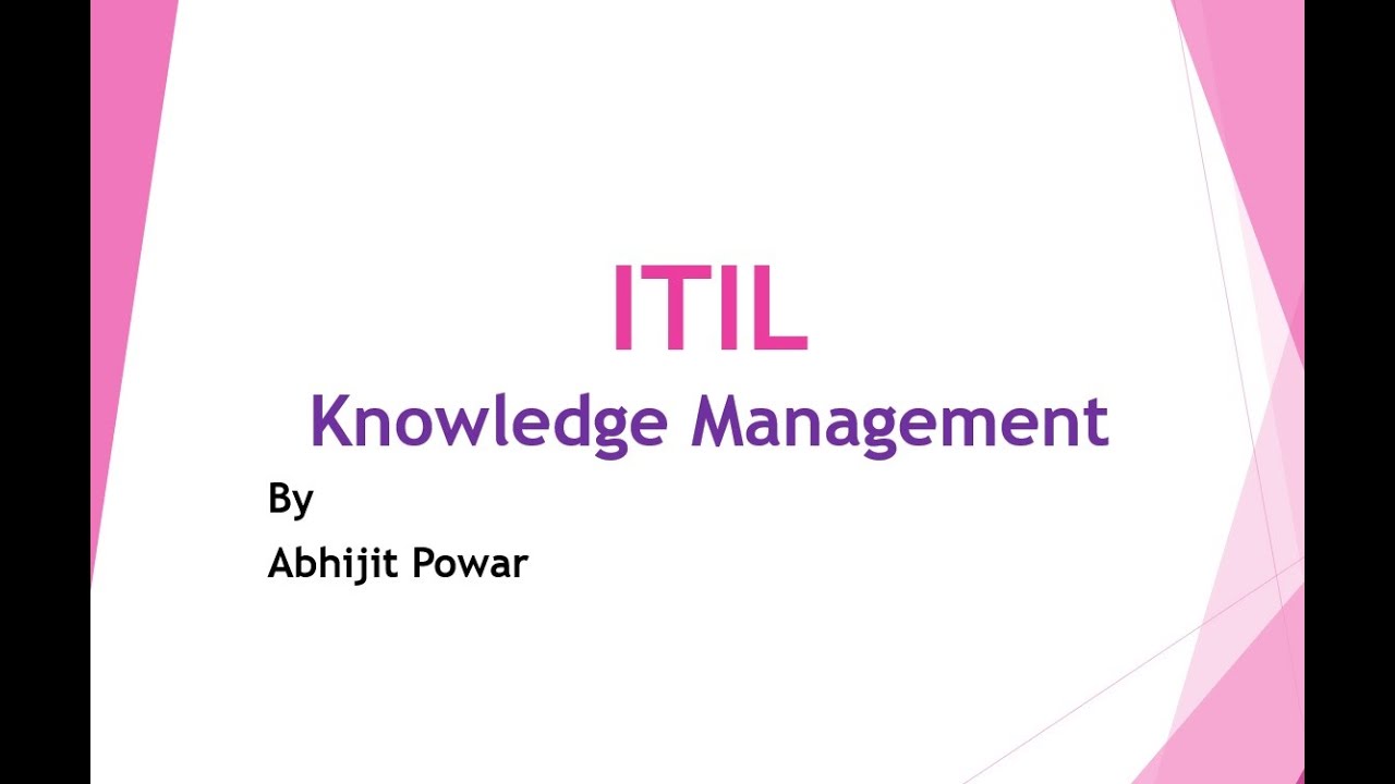 Knowledge Management in ITIL