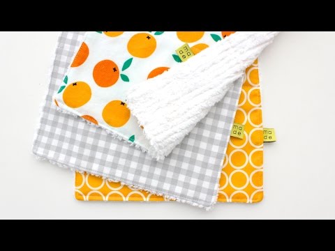 How to sew a Burp Cloth - easy for beginners!