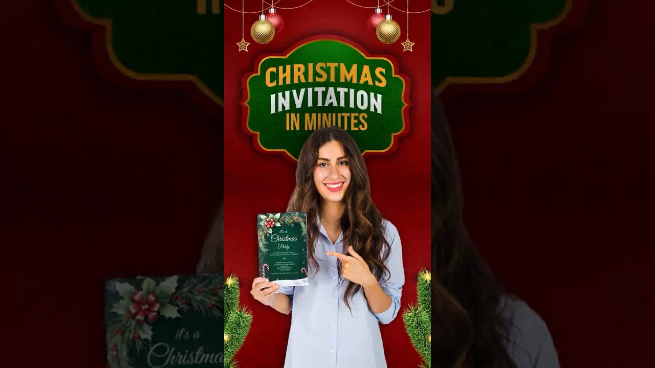 Create Christmas Party Invitation with RSVP - Fast & Easy #invitation #christmasinvitation