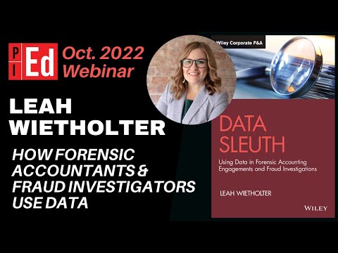 PI Education Webinar | How Forensic Accountants & Fraud Investigators Use Data