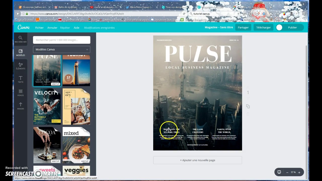 Tutoriel et consignes CANVA