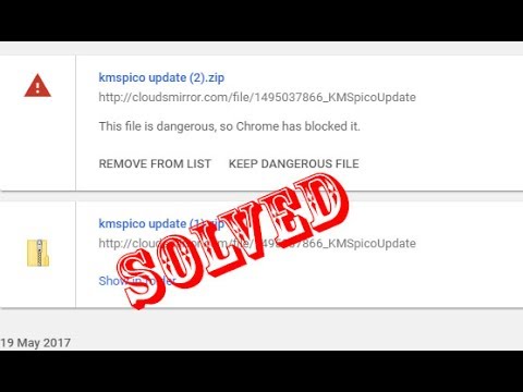 Fix This file is dangerous so Chrome has blocked it