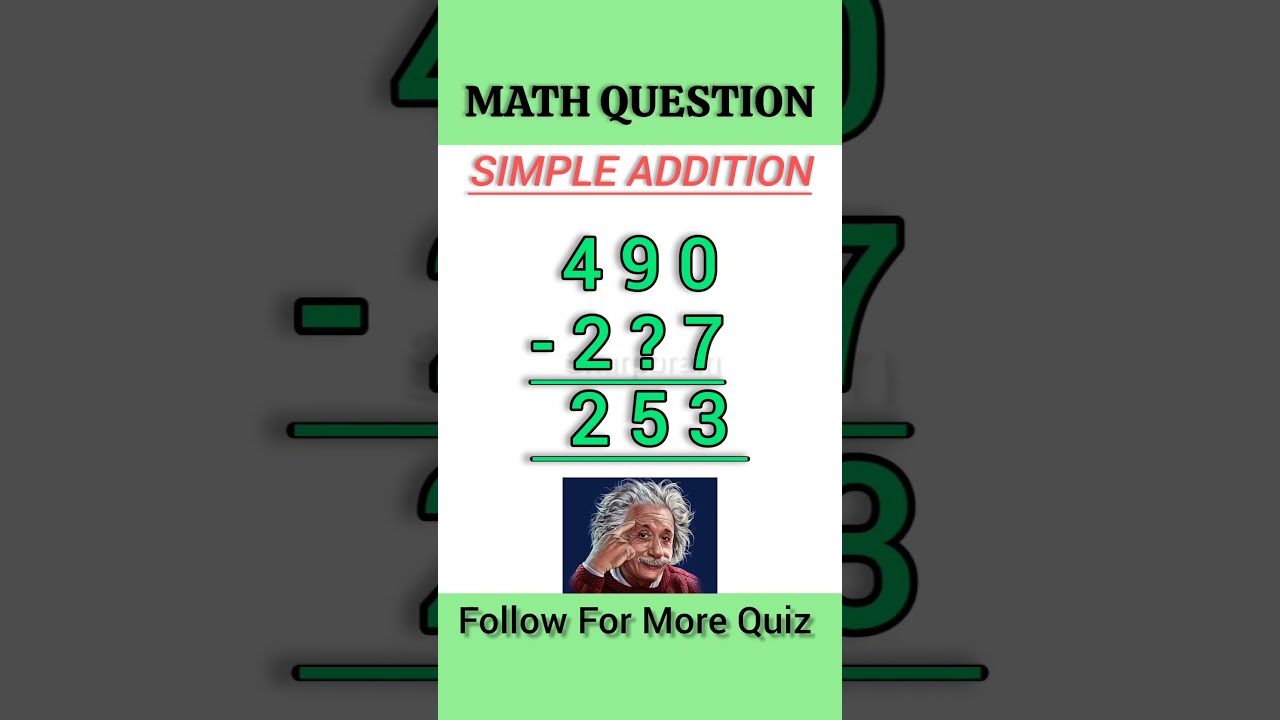 Simple Addition Question☑#Add#mathadd