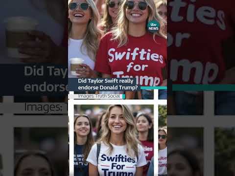 Trump shared AI images of Swifties and Taylor #itvnews #taylorswift #trump