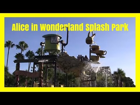 ALICE IN WONDERLAND AQUATIC PLAY AREA AT DISNEY'S GRAND FLORIDIAN RESORT