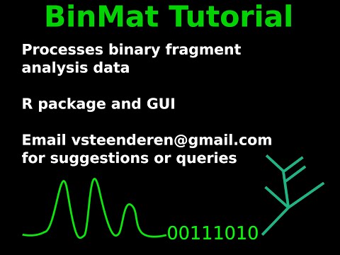 BinMat R Tutorial Part 1
