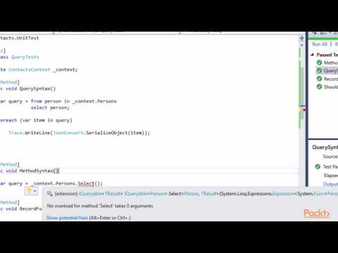 Learn Mastr Entity Framewrk Core–Map Query Manipult Data Using LINQ Method Query Syntax ...