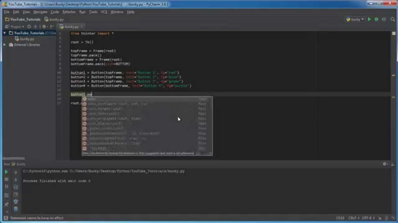 Python GUI with Tkinter - 2 - Organizing your Layout