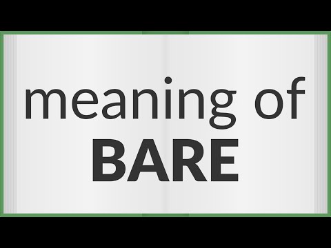 Bare | meaning of Bare