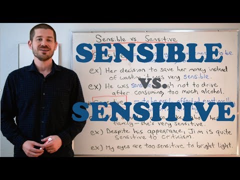 Vocabulary Comparisons - 'Sensible' vs. 'Sensitive'