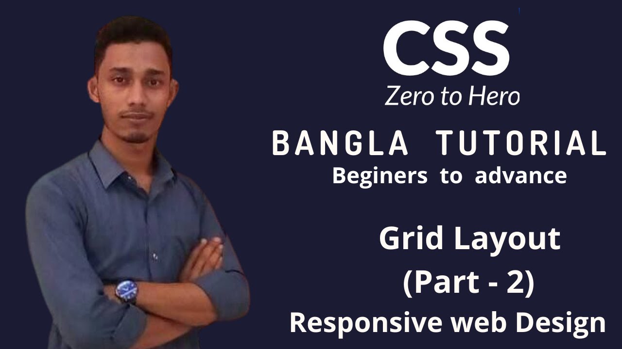 CSS|CSS3   Bangla Tutorial 38 ||  Grid Layout in CSS (part - 2) (Responsive web design).