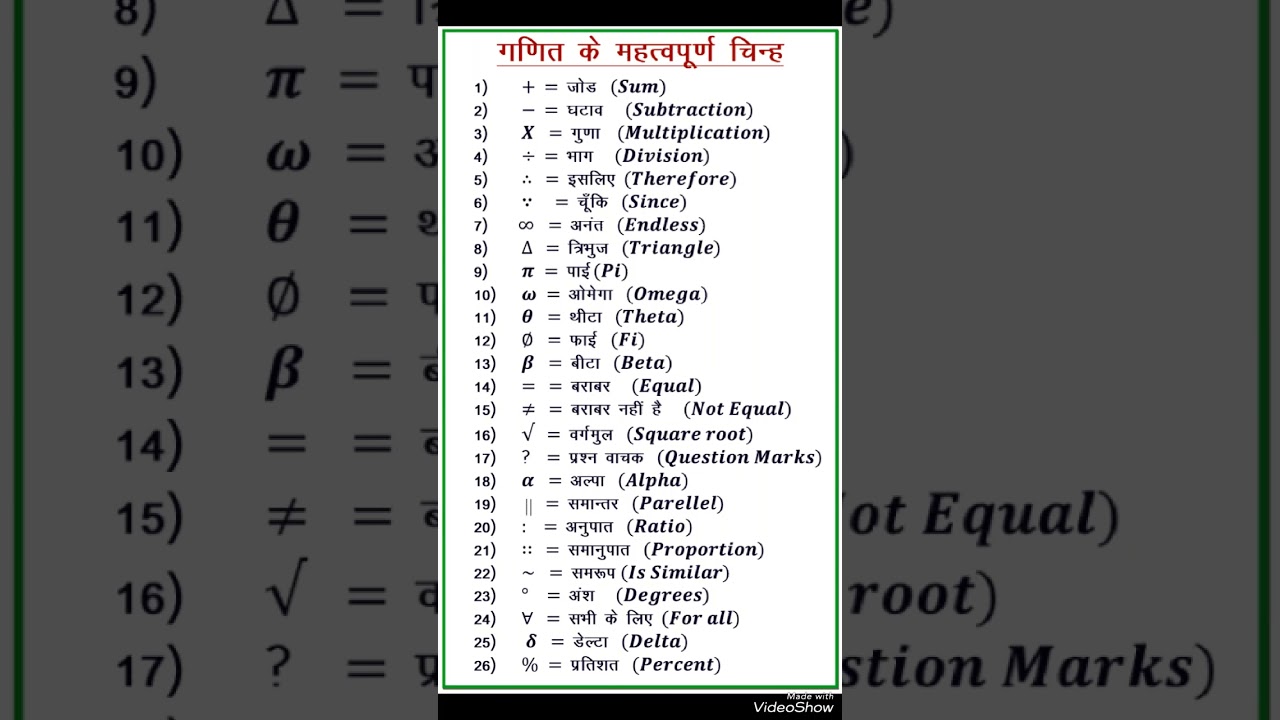 math symbols & chinh