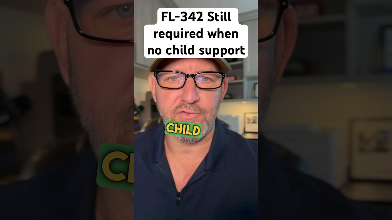 ☝️Common ERROR with FL-342 when NO Child Support : Uncontested California Divorce