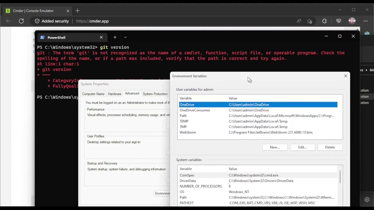 01 setup cmder & git