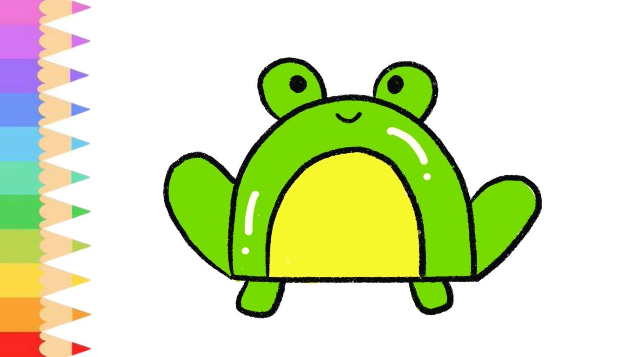Simple and EASY Drawing Ideas for Kids and Toddlers - In just 2 Minutes- Frog Drawing