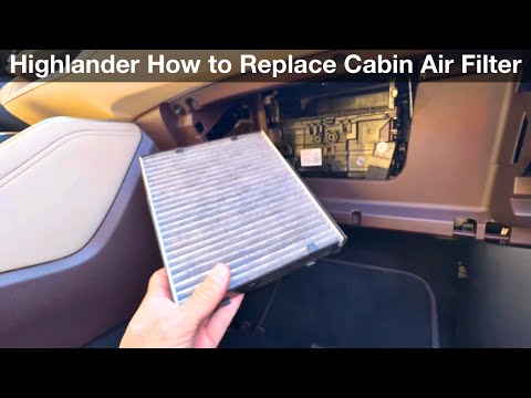 2020 - 2023 Toyota Highlander How to Replace Cabin Air Filter