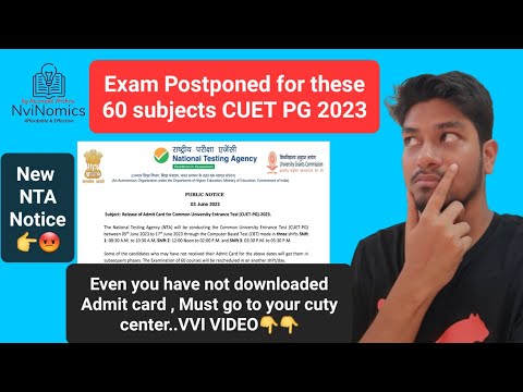 What is the meaning of New NTA Notice? why NTA is so erratic? Exam postponed for 60 subject CUET PG.