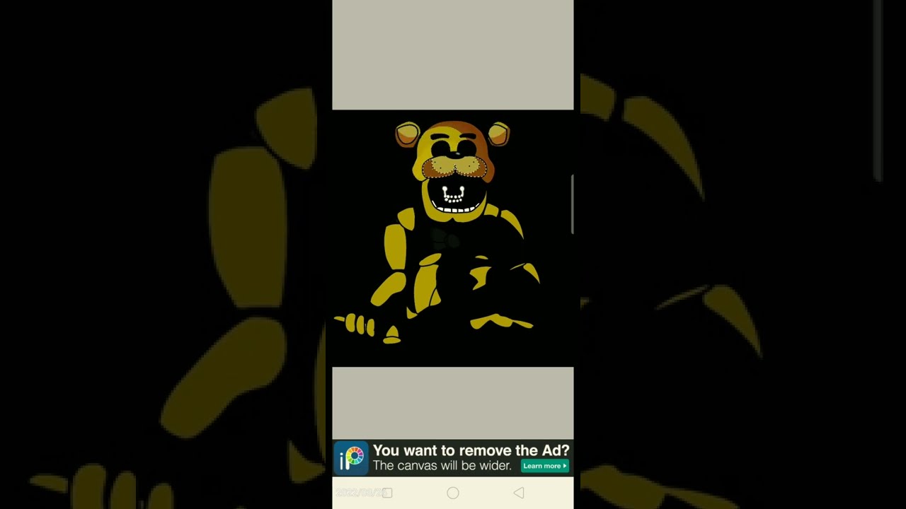 Monochrome but it's golden freddy Redraw on IbisPaint