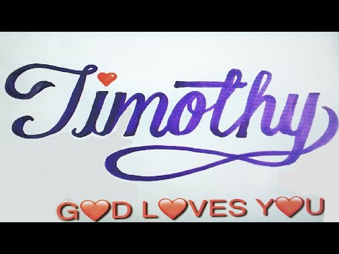 TIMOTHY - A Cursive Calligraphy Lettering for Beginners. TIME LAPSE