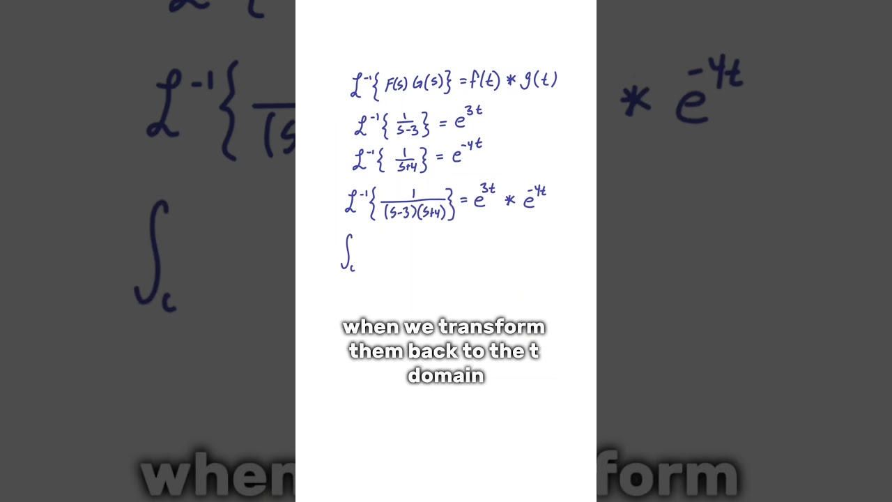 Here’s how to use convolutions in Laplace transforms.
