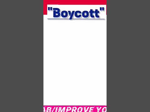 Meaning of "Boycott"/Words Magic/Word of the day #spokenenglishclasses #dailyuse