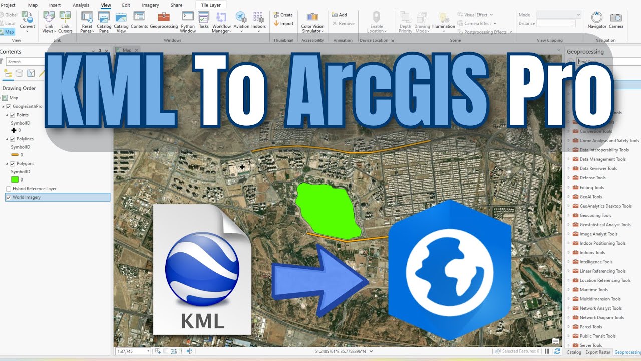 How to convert KML files (Google Earth) in ArcGIS Pro