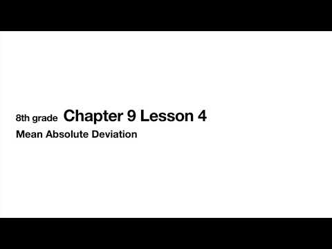 8th grade Chapter 9 Lesson 4 Mean Absolute Deviation