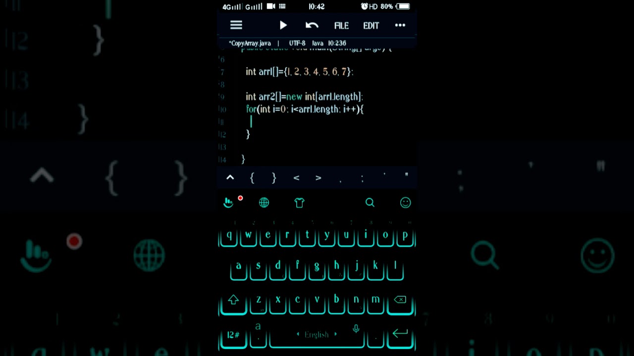 Java program to copy elements of one array into another array #shorts