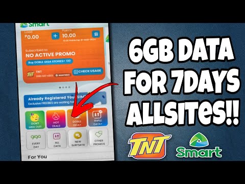 6GB DATA FOR 7 DAYS ALLSITES NA - SMART & TALKNTEXT!