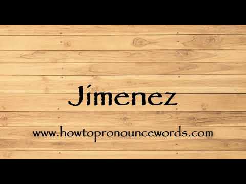 How To Pronounce Jimenez ? How To say Jimenez New Video