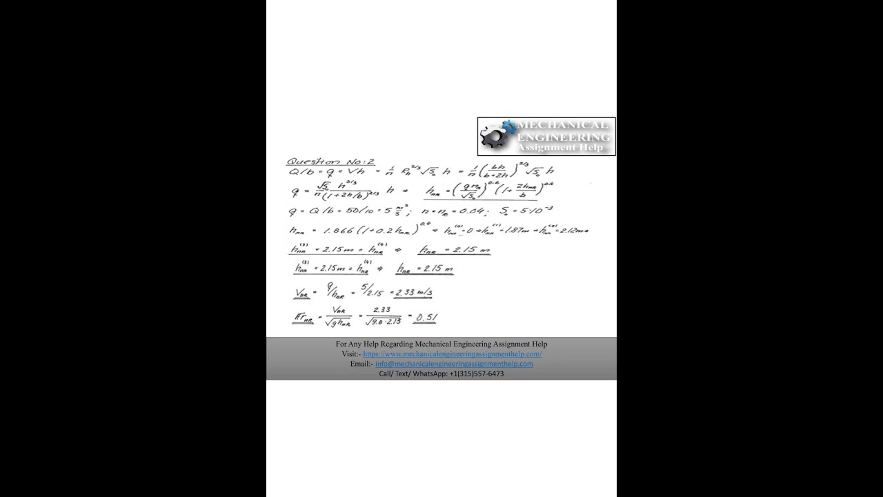 Online Mechanical Engineering Assignment