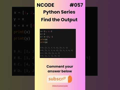 NCODE #057 | Find the Output | Comment your Answer Below | #coding #pythondaily #python #mcqsquiz