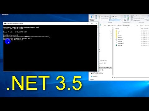 How to install .NET Framework 3.5 using a Windows 10 ISO file and a .BAT file?