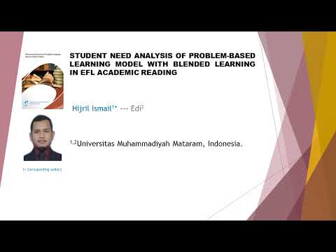 Student need analysis of problem based learning model IJELLS 2023 121 1 16