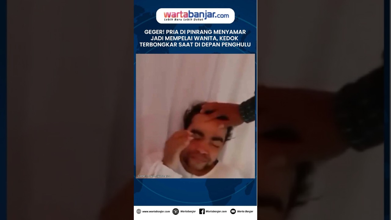 Shocking! Man in Pinrang Disguised as Bride, Cover Blown in Front of Marriage Registrar