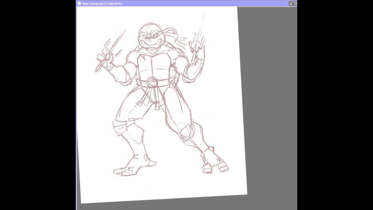 How To Draw a TMNT Raphael