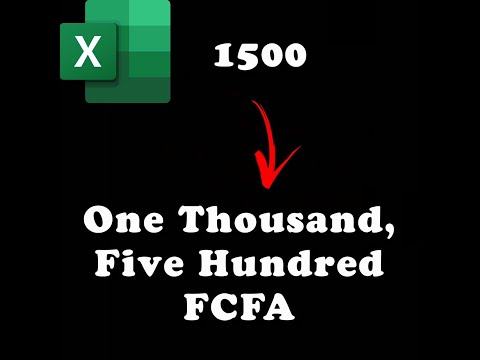 Easy Convert Amounts in Figures to Words in Excel using Spellnumber in Francs CFA)