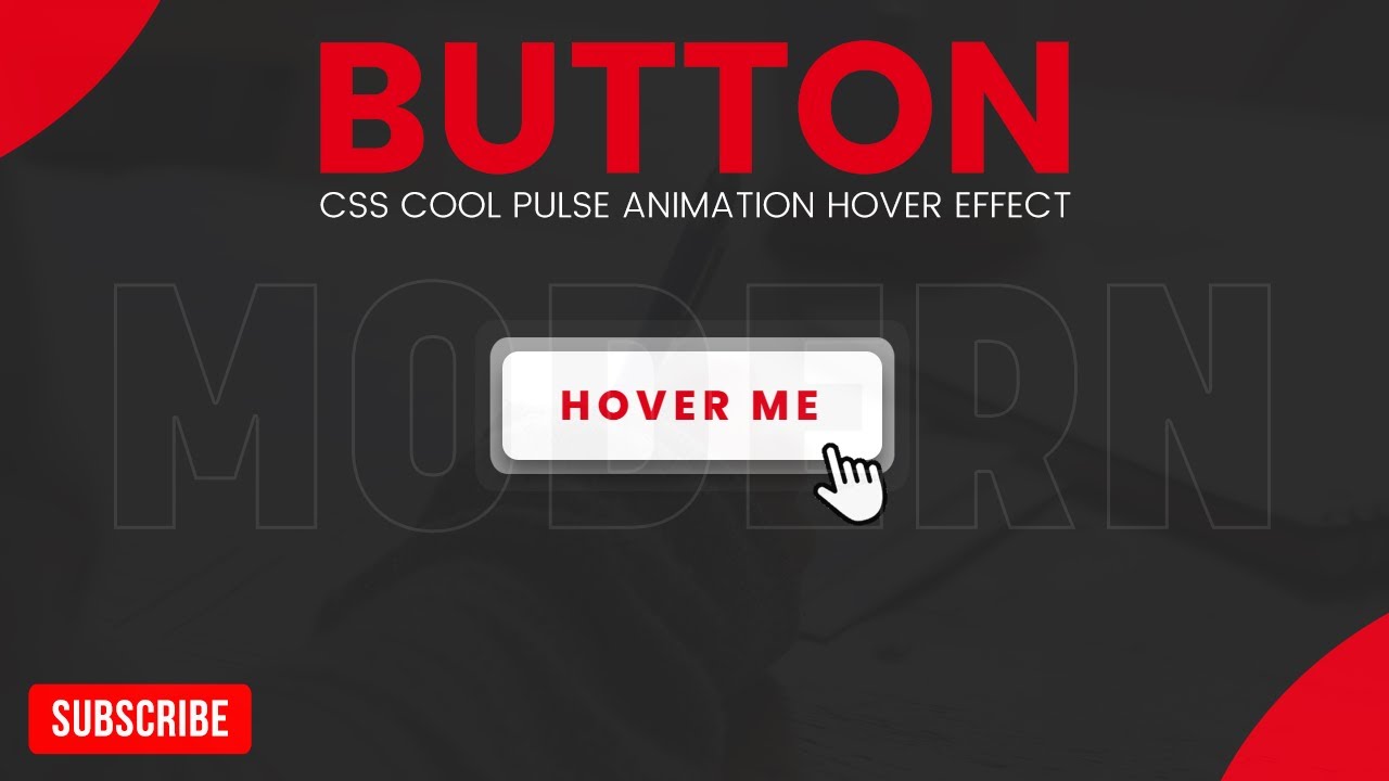 How to Create a Button with Pulse Animation on Hover Effect using HTML and CSS
