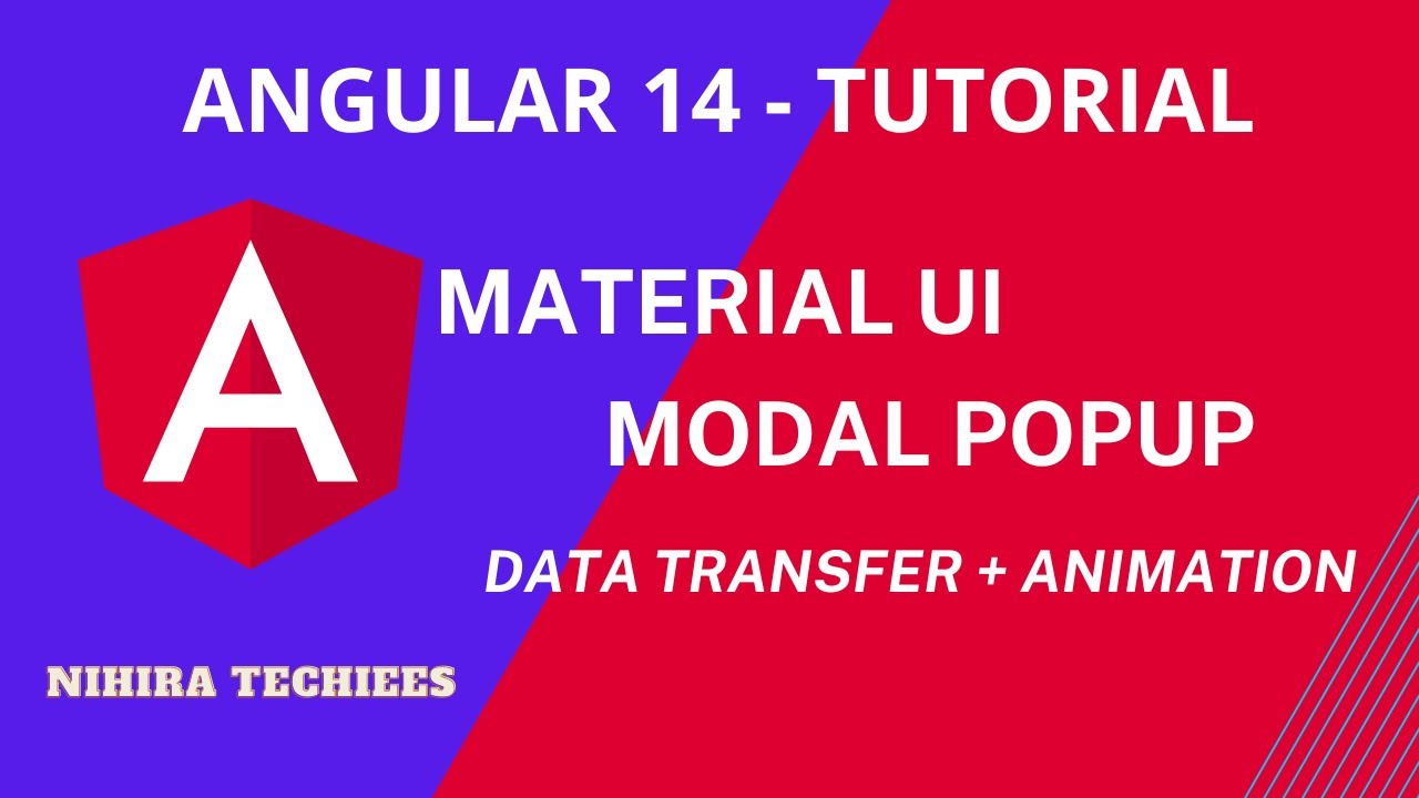Material UI Modal popup in Angular 14 | How to transfer data between components & popup | animation