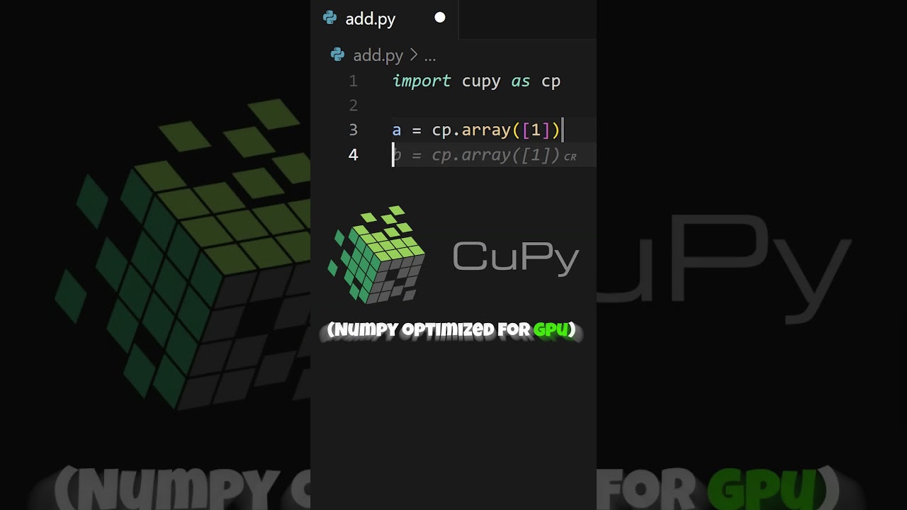 I Made My GPU Do 1+1🧐 #cupy #numpy #python