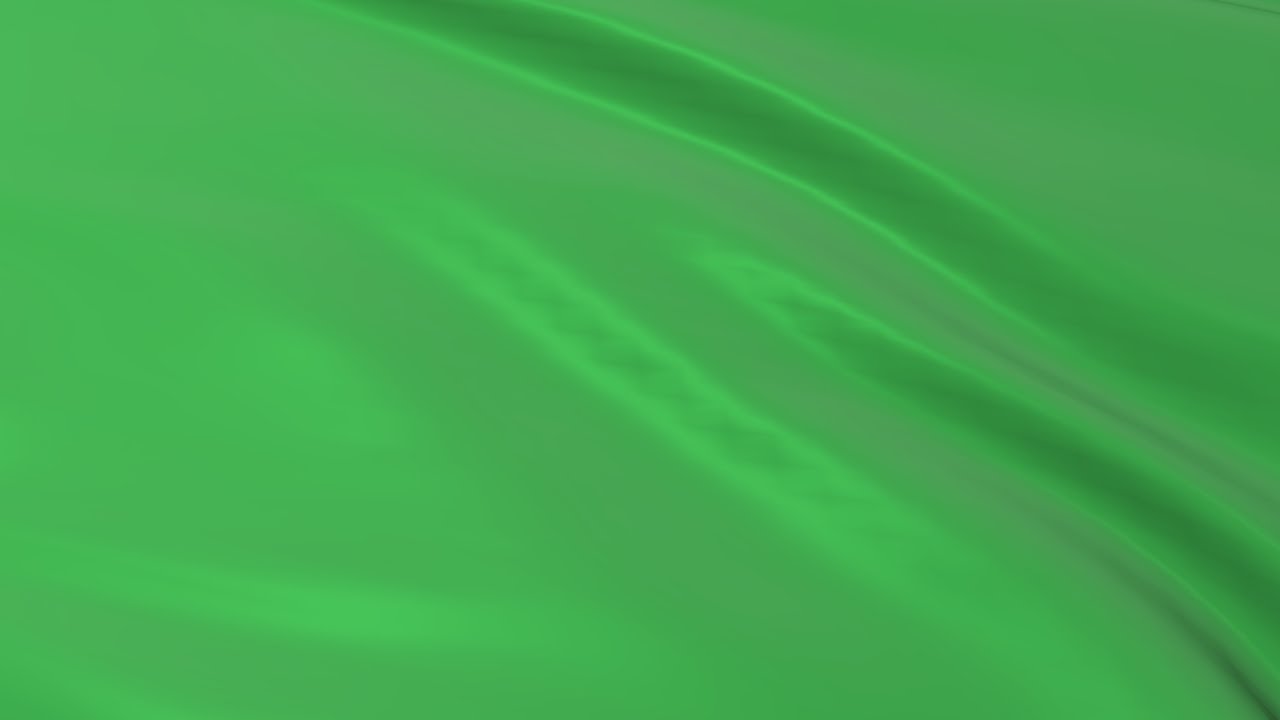 Spring Green flag waving in the wind