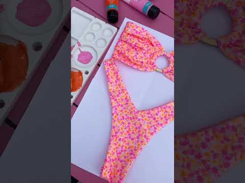 Actual footage of us bringing our ‘Sherbet Shimmer’ bikini to life.. 🤭🍊💗 #kulanikinis